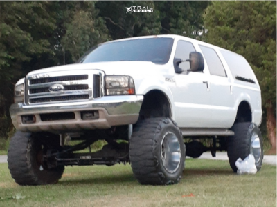 2000 Ford Excursion Wheel Offset Hella Stance >5" Suspension Lift 7.5 ...