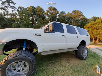 2000 Ford Excursion Wheel Offset Hella Stance >5" Suspension Lift 7.5 ...