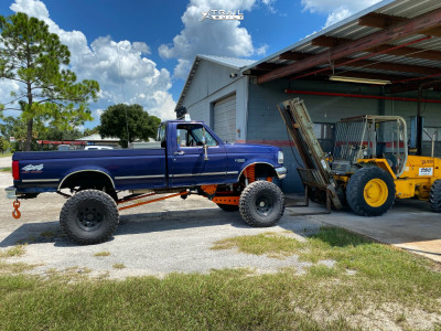 1995 Ford F-250 Wheel Offset Aggressive > 1" Outside Fender Lifted >12 ...