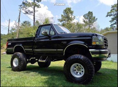 1993 Ford F-150 Wheel Offset Super Aggressive 3"-5" Suspension Lift 7.5 ...
