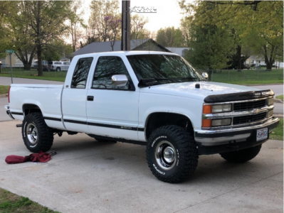 1994 Chevrolet K1500 Wheel Offset Slightly Aggressive Leveling Kit ...