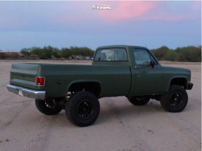 1986 Chevrolet K10 Wheel Offset Slightly Aggressive Suspension Lift 4 ...