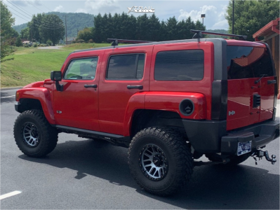 2009 Hummer H3 Wheel Offset Aggressive > 1" Outside Fender Leveling Kit ...