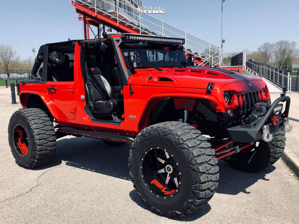 2012 Jeep Wrangler JK Wheel Offset Hella Stance >5" Suspension Lift 4.5 ...