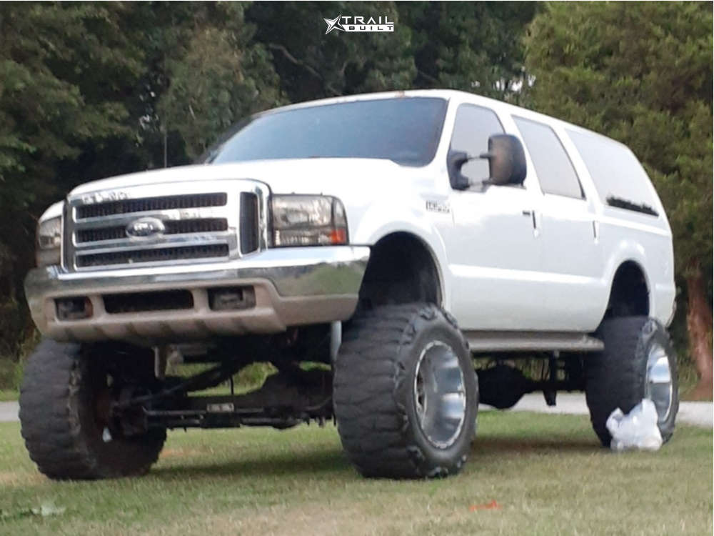 2000 Ford Excursion Wheel Offset Hella Stance >5" Suspension Lift 7.5 ...
