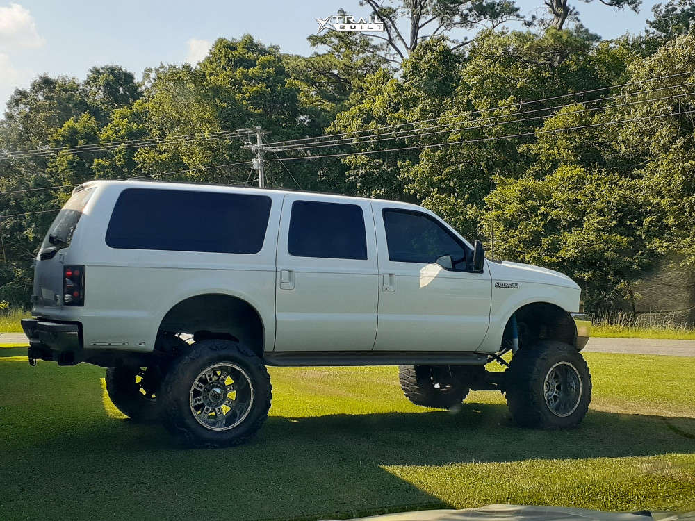2000 Ford Excursion Wheel Offset Hella Stance >5" Suspension Lift 7.5 ...
