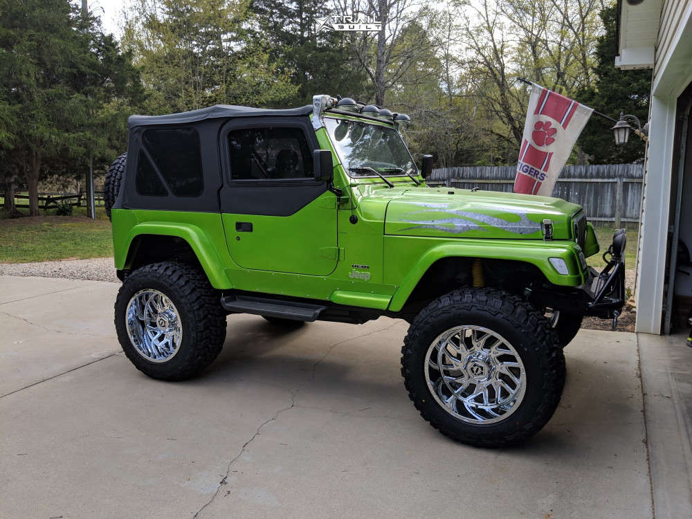 1997 Jeep TJ Wheel Offset Aggressive > 1" Outside Fender Suspension ...