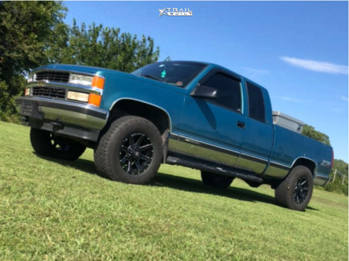 1997 Chevrolet C1500 Wheel Offset Slightly Aggressive Leveling Kit ...