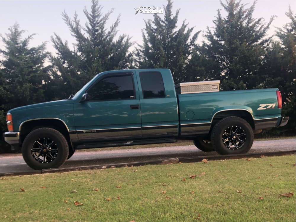 1997 Chevrolet C1500 Wheel Offset Slightly Aggressive Leveling Kit ...