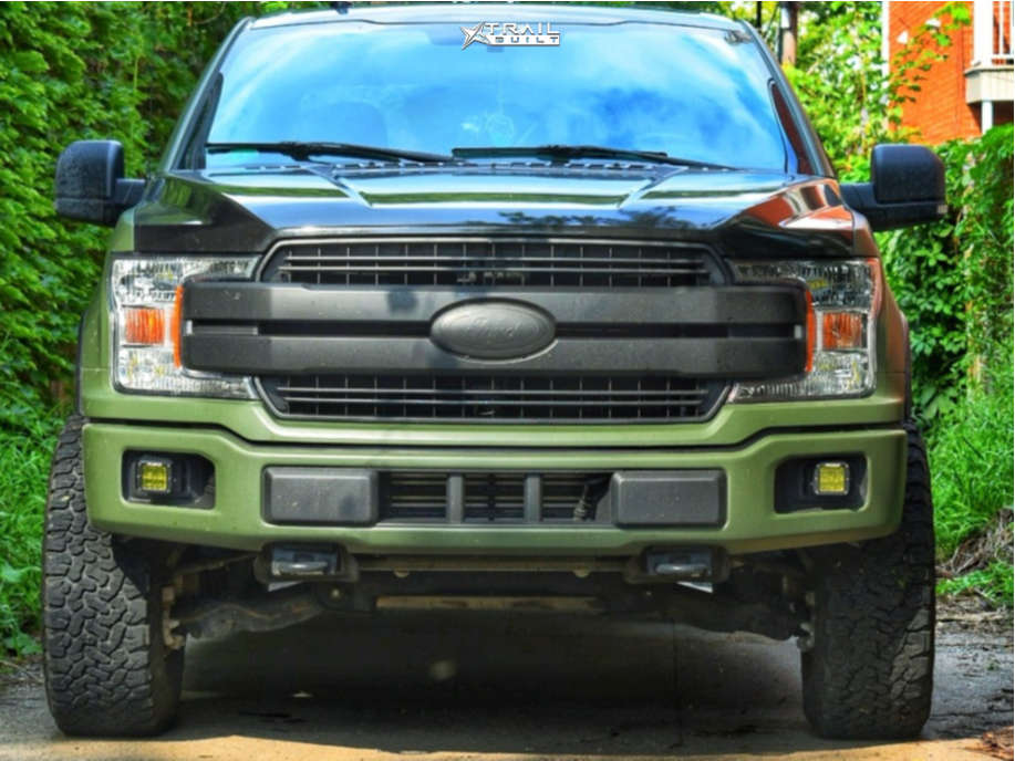 2018 Ford F-150 Wheel Offset Slightly Aggressive Leveling Kit & Body ...