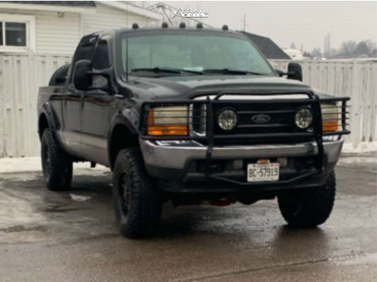 2001 Ford F-250 Super Duty Wheel Offset Aggressive > 1" Outside Fender ...