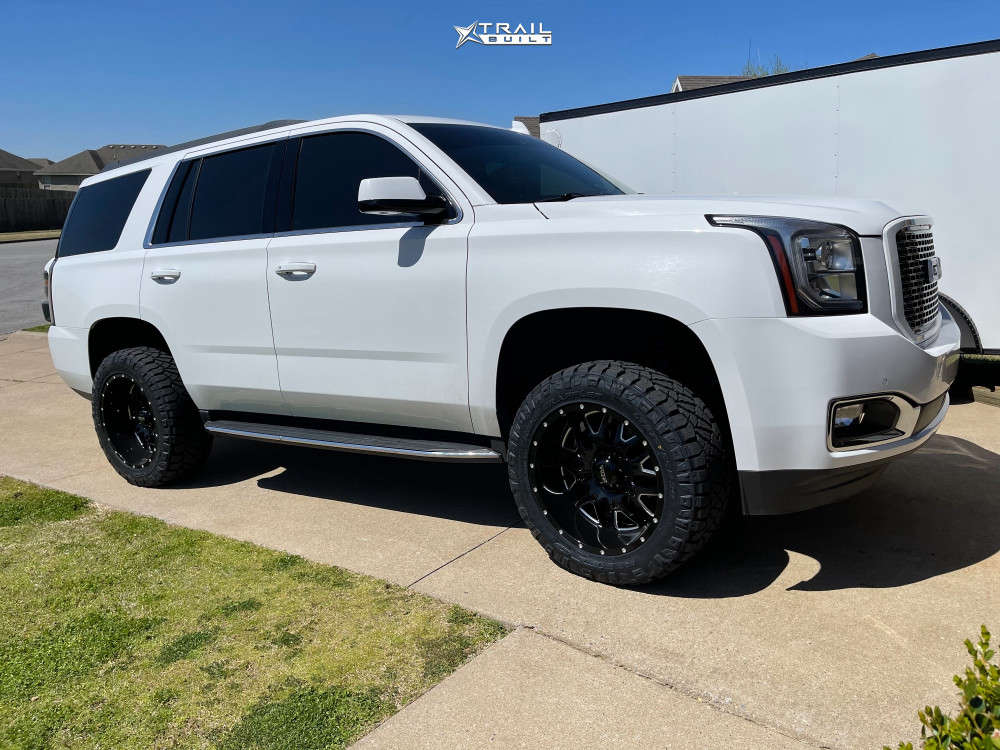 2017 GMC Yukon Wheel Offset Aggressive > 1" Outside Fender Leveling Kit | 1580913 | TrailBuilt ...