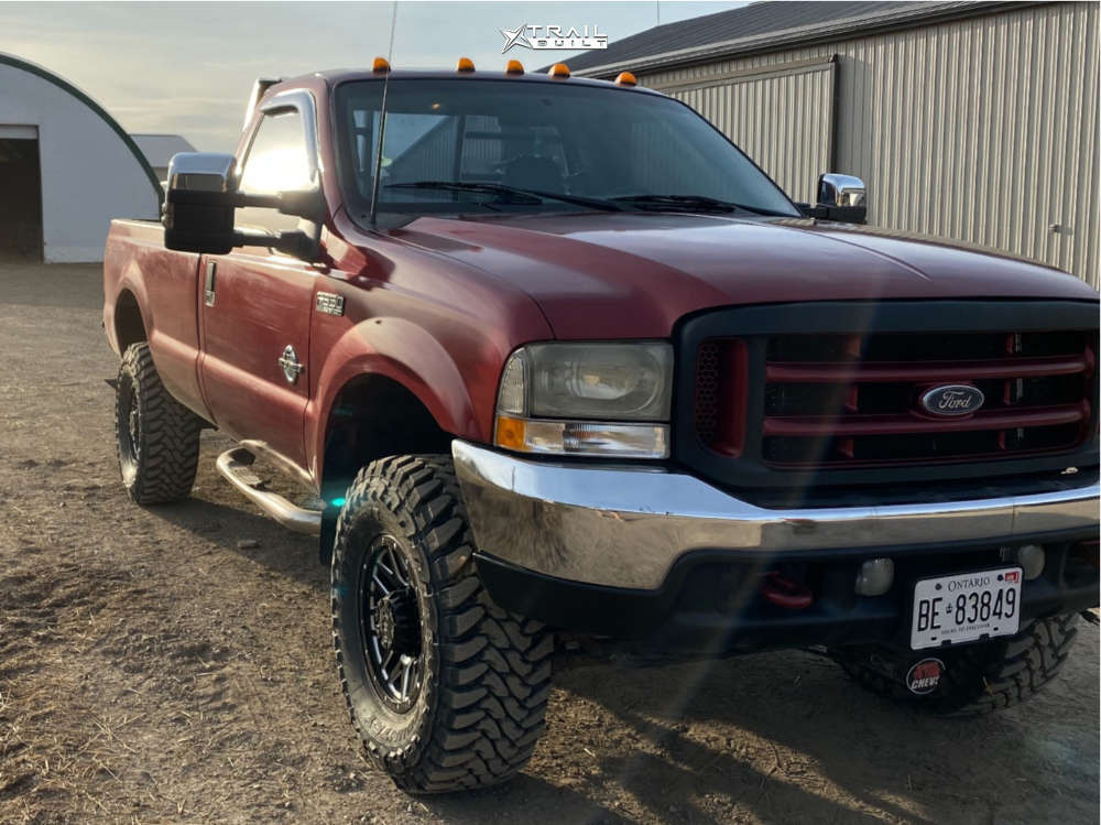2002 Ford F-350 Super Duty Wheel Offset Slightly Aggressive Leveling ...