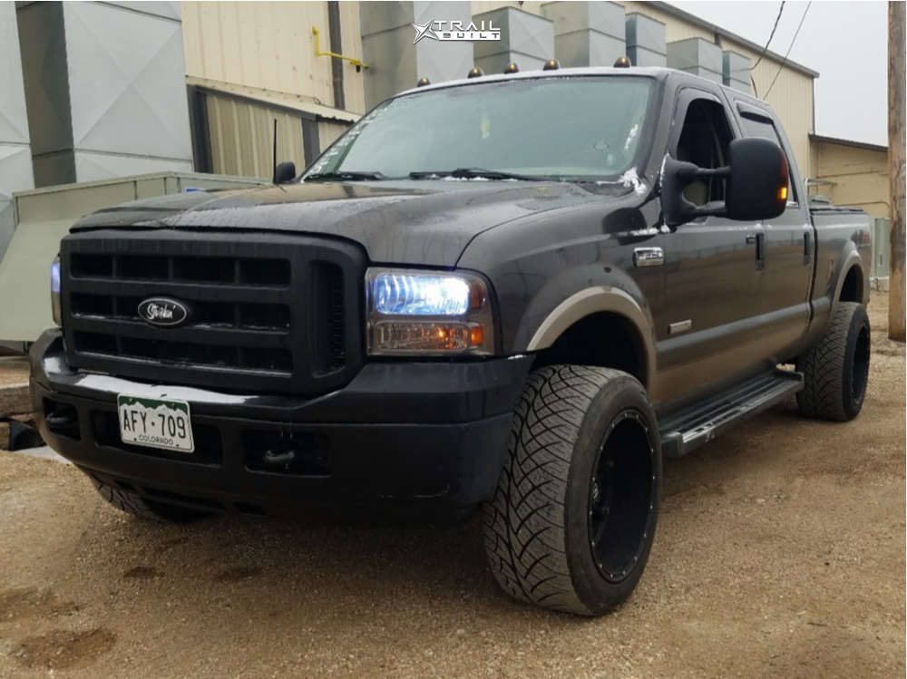 2006 Ford F-250 Wheel Offset Aggressive > 1" Outside Fender Stock ...