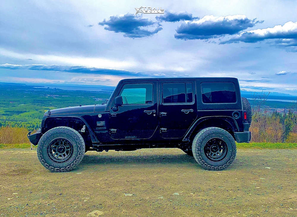 2017 Jeep Wrangler JK Wheel Offset Aggressive > 1" Outside Fender Stock ...