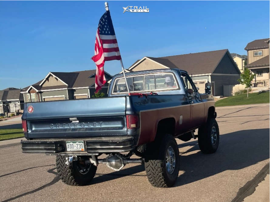 1979 Chevrolet K20 Wheel Offset Slightly Aggressive Suspension Lift 8 ...