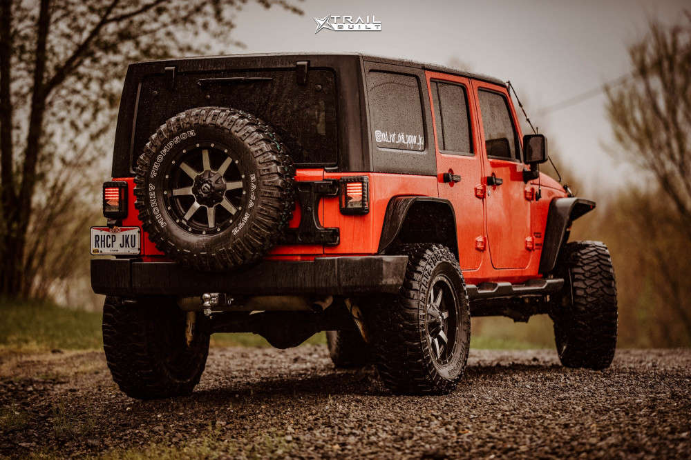 2014 Jeep Wrangler JK Wheel Offset Aggressive > 1" Outside Fender Suspension Lift 3" | 1779279 ...