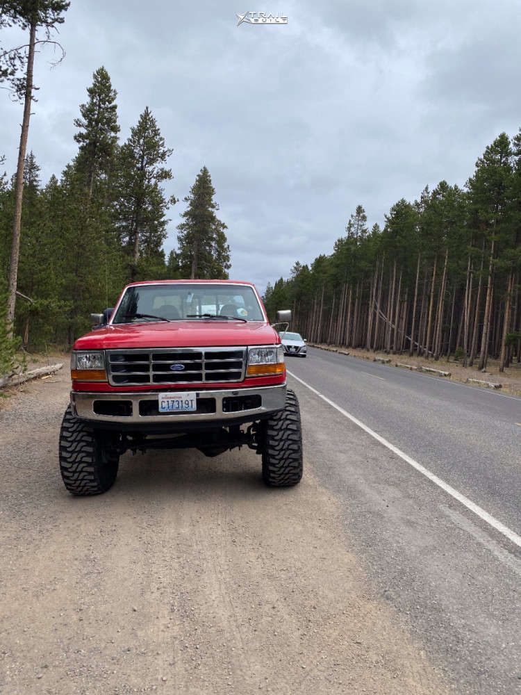 1996 Ford F-350 Wheel Offset Super Aggressive 3"-5" Suspension Lift 6 ...