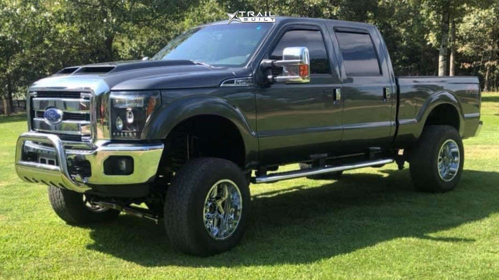 2016 Ford F-250 Super Duty Wheel Offset Aggressive > 1" Outside Fender Suspension Lift 8 ...