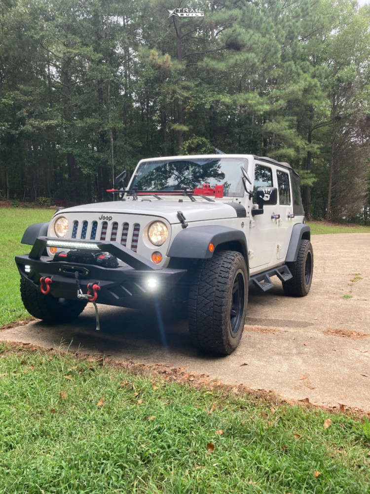 2017 Jeep Wrangler JK Wheel Offset Aggressive > 1" Outside Fender Stock ...