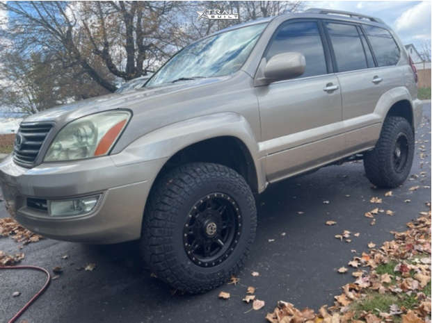 2005 Lexus GX470 Wheel Offset Slightly Aggressive Leveling Kit ...