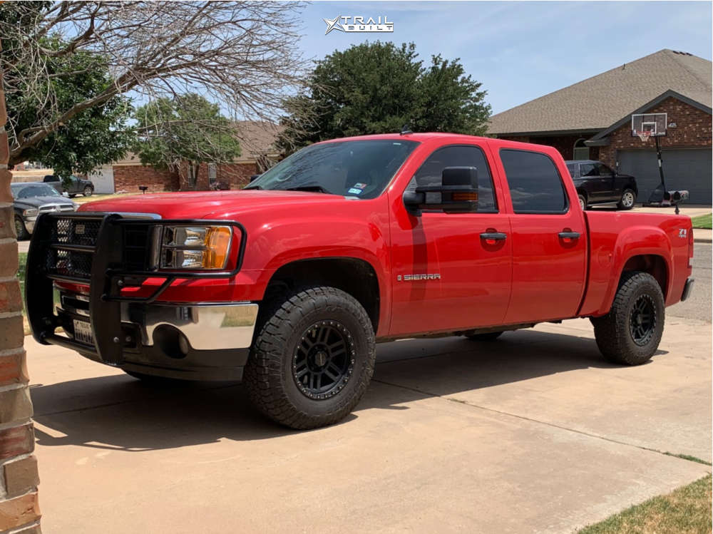 2009 GMC Sierra 1500 Wheel Offset Slightly Aggressive Leveling Kit ...