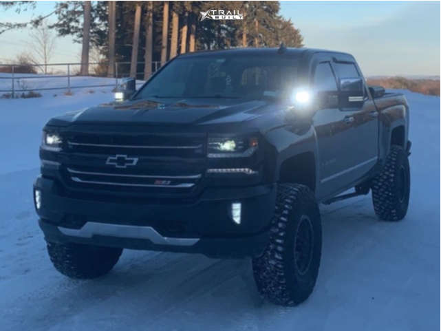 2017 Chevrolet Silverado 1500 Wheel Offset Aggressive > 1" Outside ...