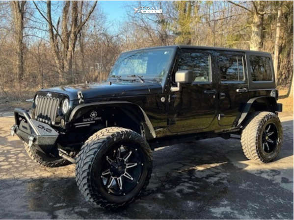2012 Jeep Wrangler Wheel Offset Hella Stance >5" Suspension Lift 4 ...