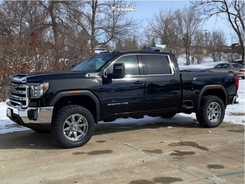 2020 GMC Sierra 2500 HD Wheel Offset Slightly Aggressive Leveling Kit ...