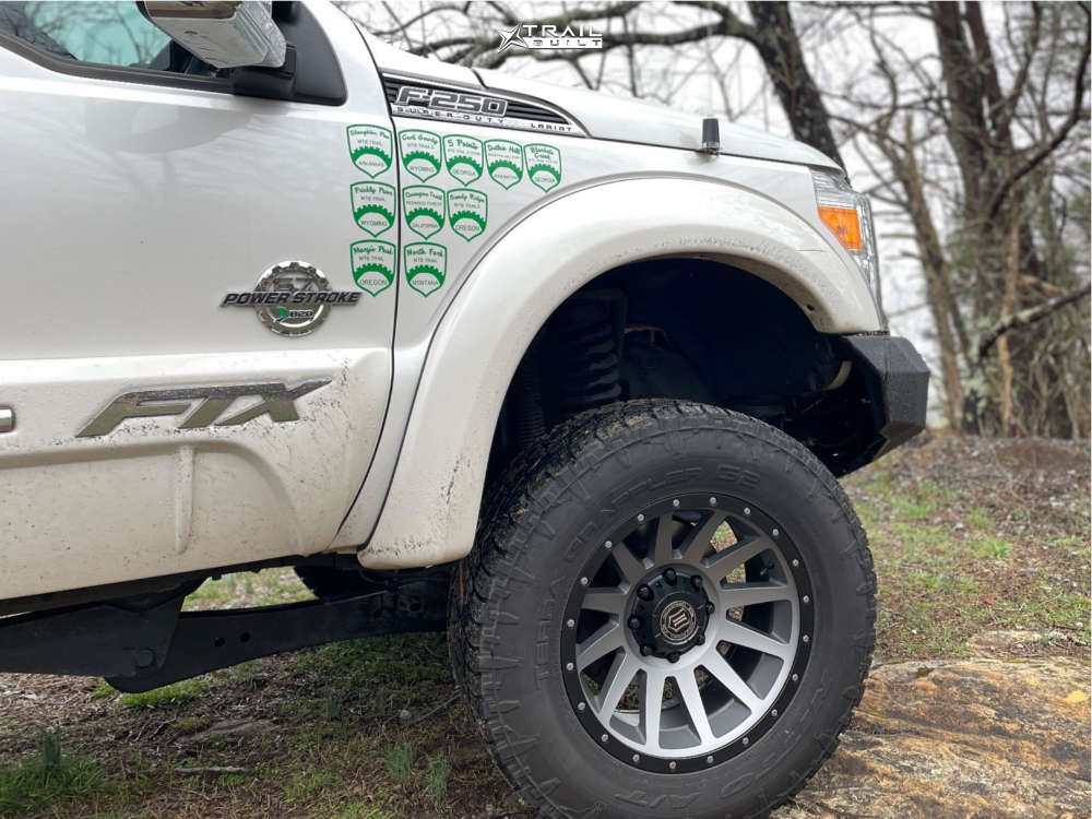 2015 Ford F-250 Super Duty Wheel Offset Aggressive > 1" Outside Fender ...