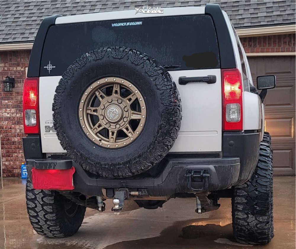 2006 Hummer H3 Wheel Offset Aggressive > 1" Outside Fender Leveling Kit ...