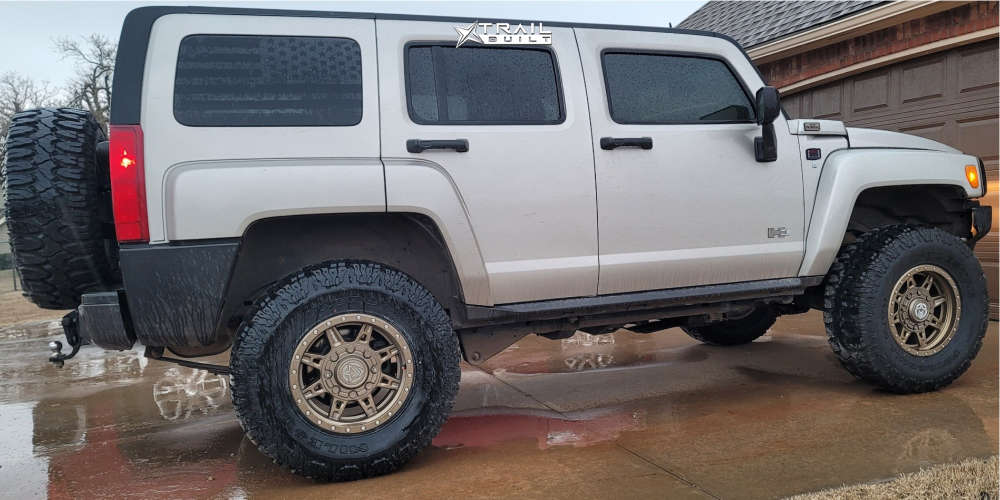 2006 Hummer H3 Wheel Offset Aggressive > 1" Outside Fender Leveling Kit ...