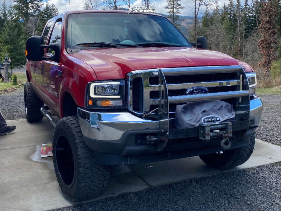 2004 Ford F-350 Super Duty Wheel Offset Aggressive > 1" Outside Fender Leveling Kit | 2618184 ...