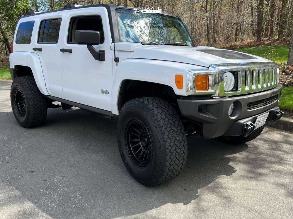 2007 Hummer H3 Wheel Offset Aggressive > 1" Outside Fender Leveling Kit ...