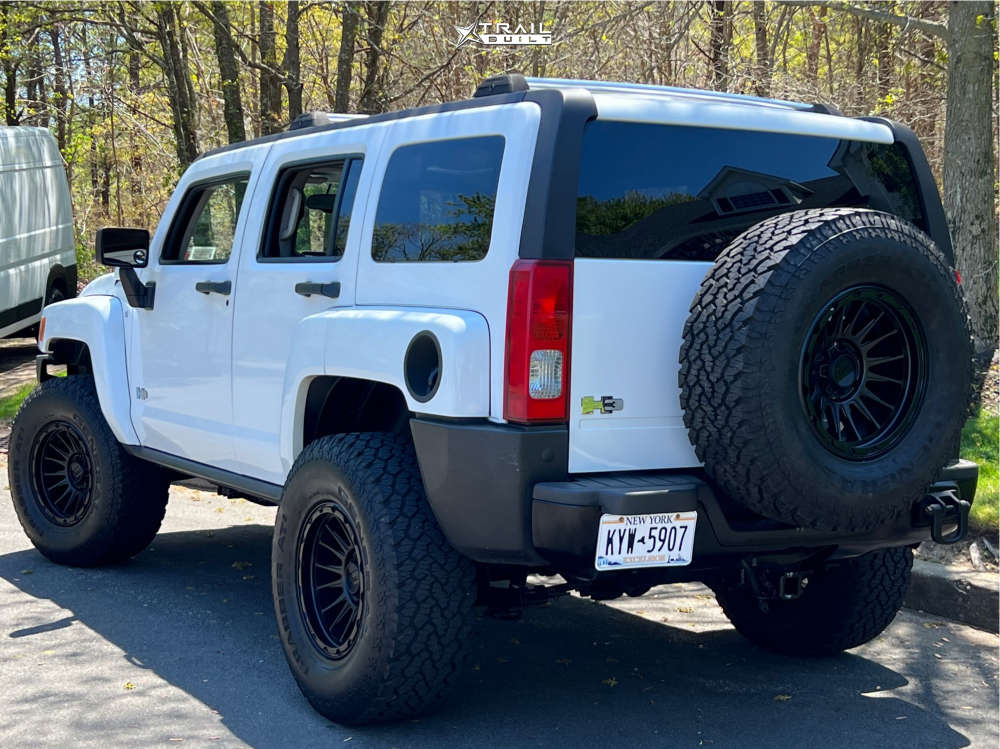 2007 Hummer H3 Wheel Offset Aggressive > 1" Outside Fender Leveling Kit ...
