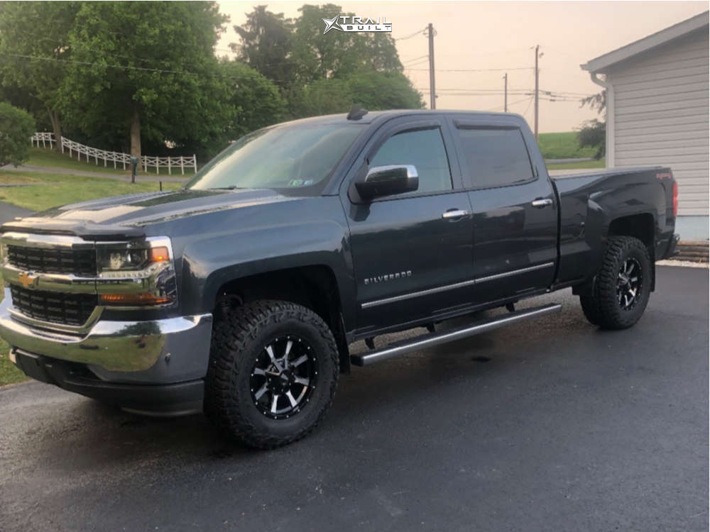 2017 Chevrolet Silverado 1500 Wheel Offset Slightly Aggressive Leveling ...