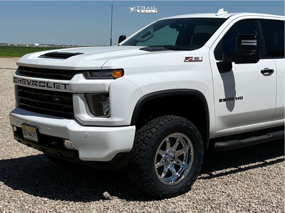 2023 Chevrolet Silverado 2500 HD Wheel Offset Aggressive > 1" Outside Fender Suspension Lift 3 ...