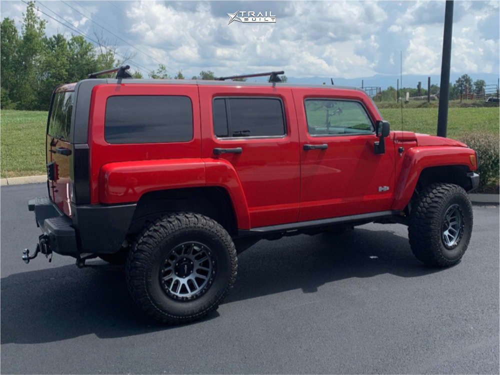 2009 Hummer H3 Wheel Offset Aggressive > 1" Outside Fender Leveling Kit ...
