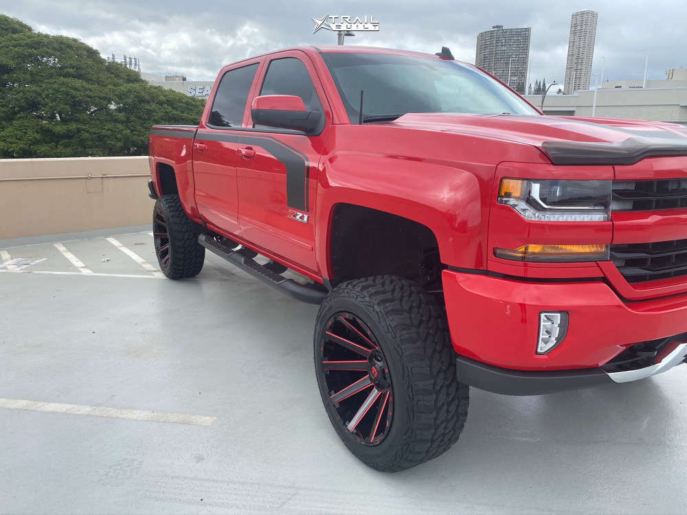 2016 Chevrolet Silverado 1500 Wheel Offset Aggressive > 1" Outside ...