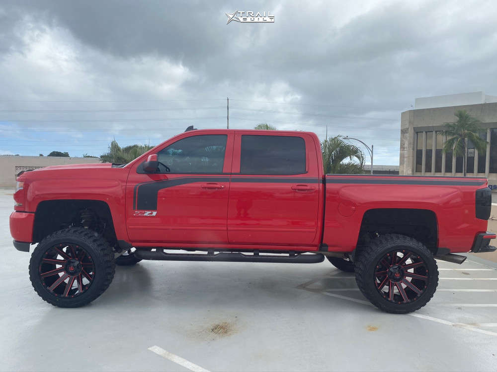 2016 Chevrolet Silverado 1500 Wheel Offset Aggressive > 1" Outside ...