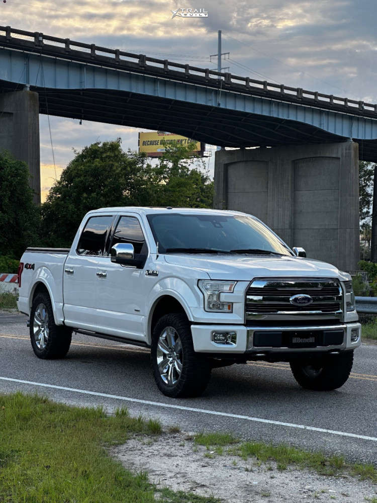 2015 Ford F-150 Wheel Offset Slightly Aggressive Leveling Kit | 2764026 ...