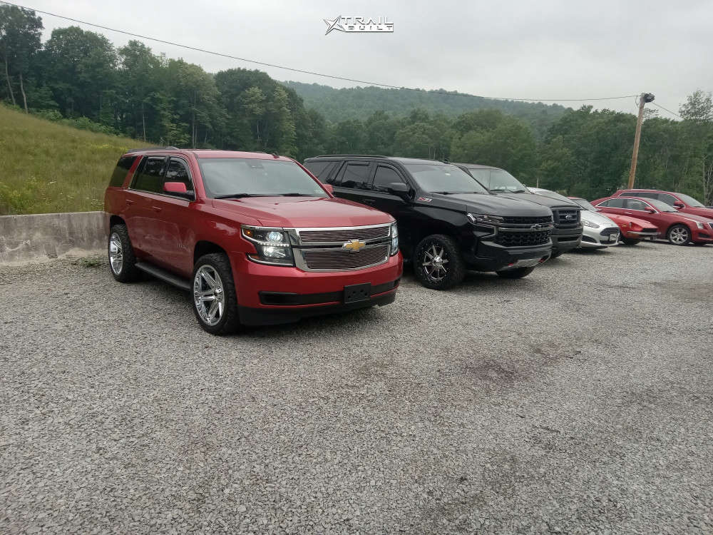2017 Chevrolet Tahoe Wheel Offset Aggressive > 1" Outside Fender Stock ...