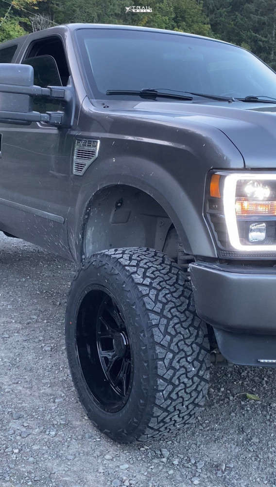 2008 Ford F-250 Super Duty Wheel Offset Aggressive > 1" Outside Fender ...