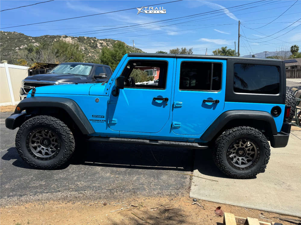 2017 Jeep Wrangler Wheel Offset Aggressive > 1" Outside Fender Leveling ...