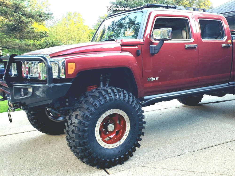 2010 Hummer H3T Wheel Offset Aggressive > 1" Outside Fender Suspension ...