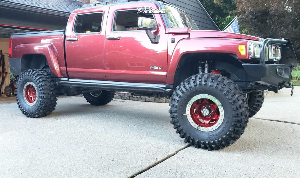 2010 Hummer H3T Wheel Offset Aggressive > 1" Outside Fender Suspension ...