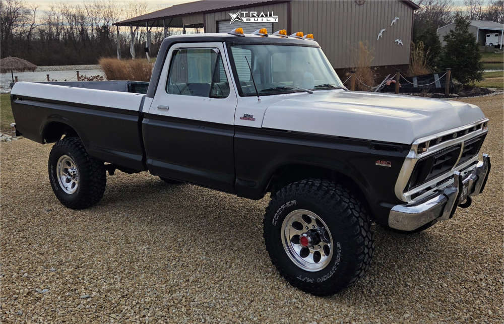 1977 Ford F-250 Wheel Offset Aggressive > 1" Outside Fender Stock ...