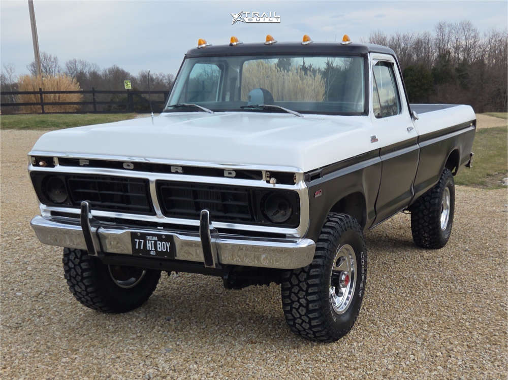 1977 Ford F-250 Wheel Offset Aggressive > 1" Outside Fender Stock ...