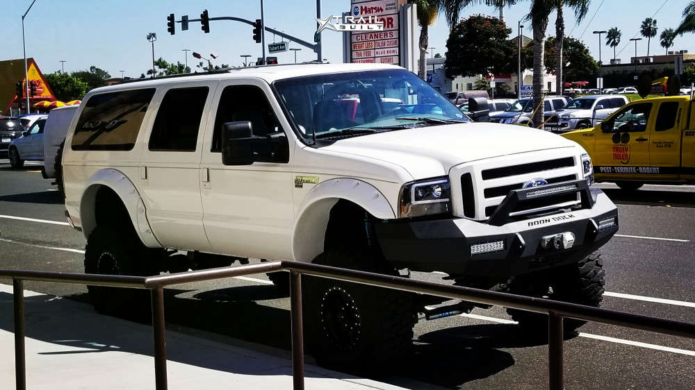 2002 Ford Excursion Wheel Offset Hella Stance >5" Suspension Lift 8 ...