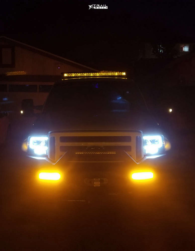 2002 Ford Excursion Wheel Offset Hella Stance >5" Suspension Lift 8 ...